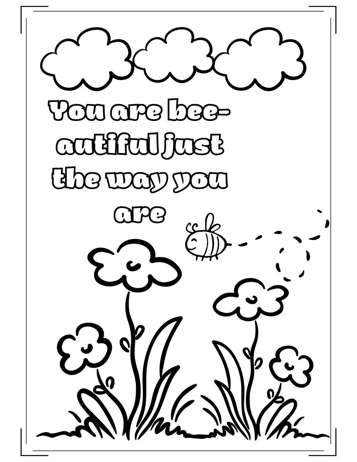 Self-love Coloring Pages for Teenagers and Adults (easy Version ...