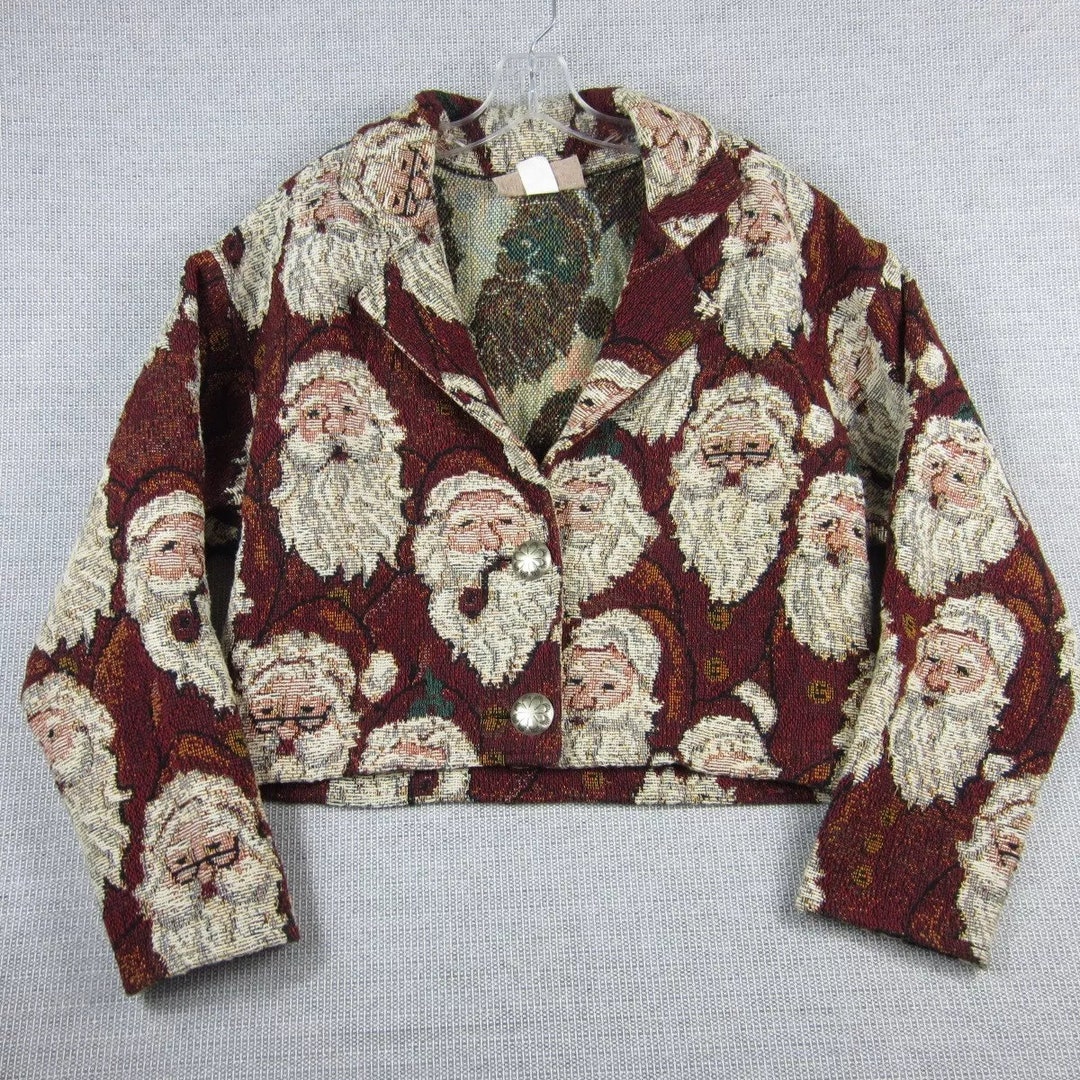 Vintage Painted Pony Jacket Womens Small RARE Red Santa Claus Western ...