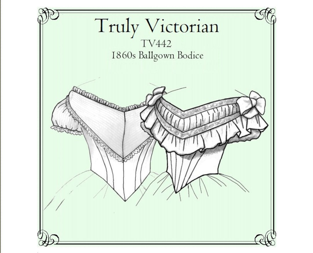 1860s Ballgown Bodice Sewing Pattern: Truly Victorian TV442 (digital PDF) - Etsy