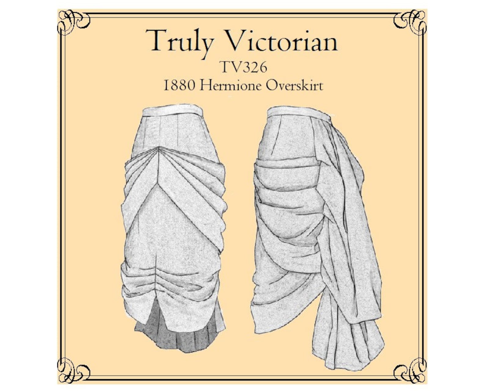 1880 Hermione Overskirt Sewing Pattern: Truly Victorian TV326 (digital ...