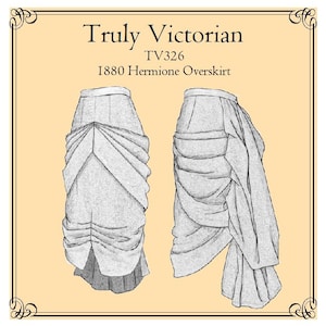1880 Hermione Overskirt Sewing Pattern: Truly Victorian TV326 (digital ...