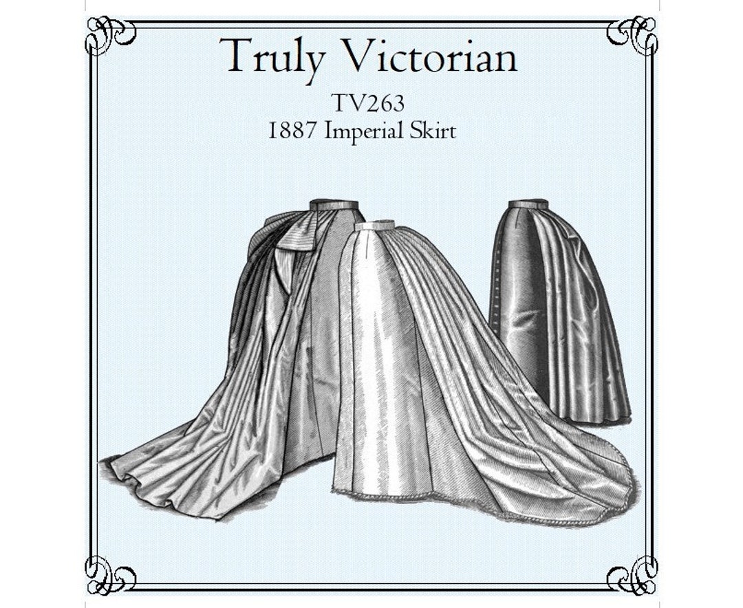 1887 Imperial Skirt Sewing Pattern: Truly Victorian TV263 (digital PDF ...