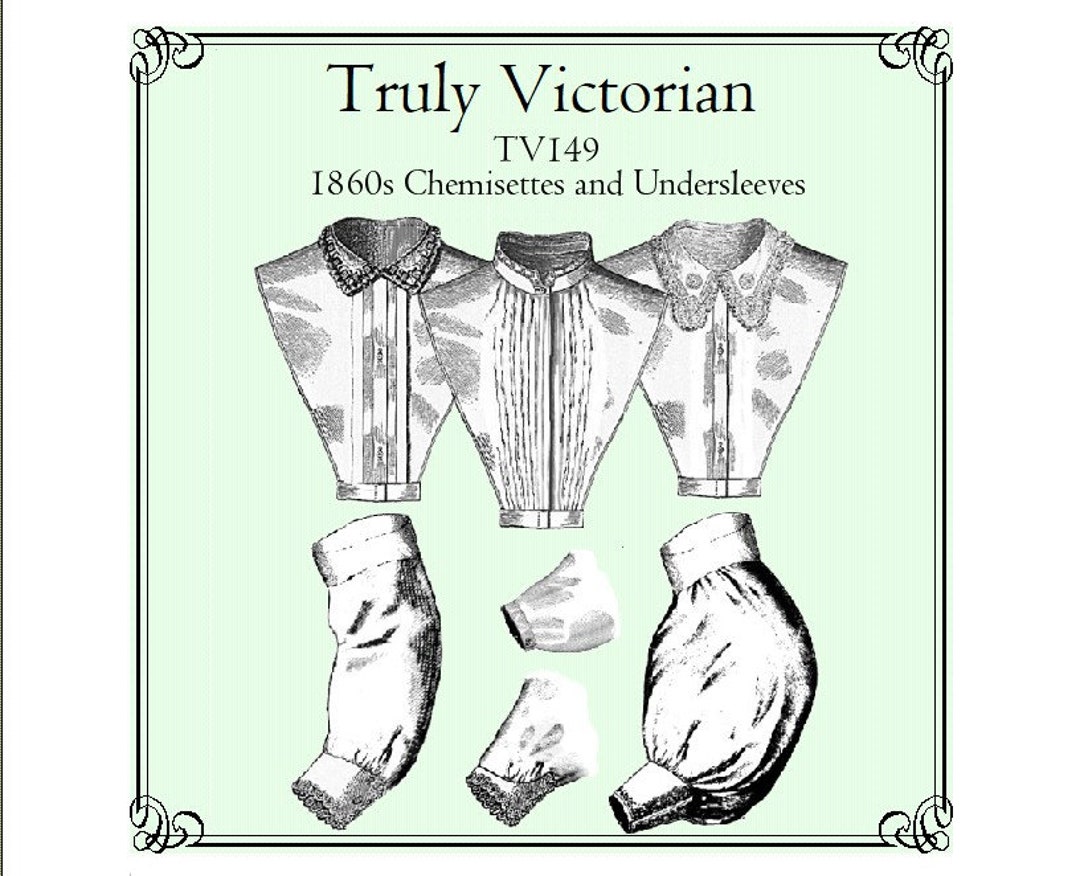 1860s Chemisettes and Undersleeves Sewing Pattern: Truly Victorian ...