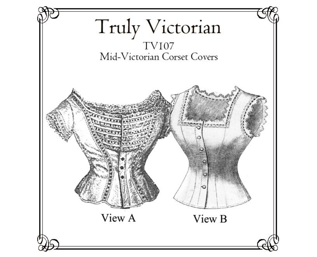 E-pattern TV107 – Mid-victorian Corset Covers - Bust 30-56 E-pattern TV107 – Mid-victorian Corset Covers - Bust 30-56