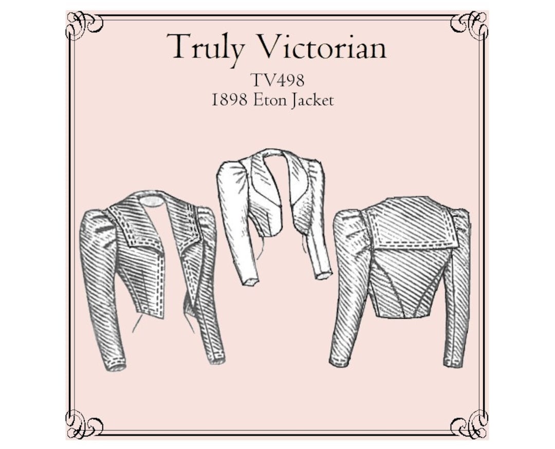 1898 Eton Jacket Sewing Pattern: Truly Victorian TV498 (digital PDF) - Etsy