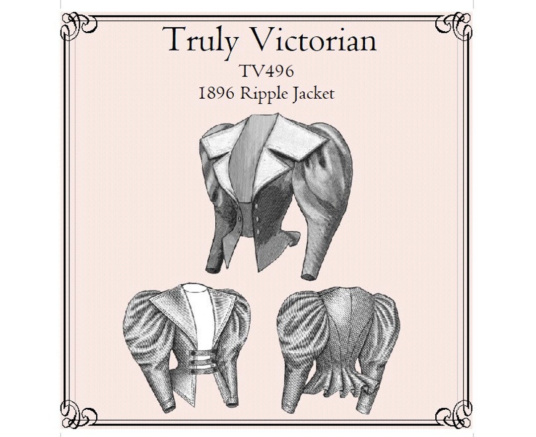1896 Ripple Jacket Sewing Pattern: Truly Victorian TV496 (digital PDF ...
