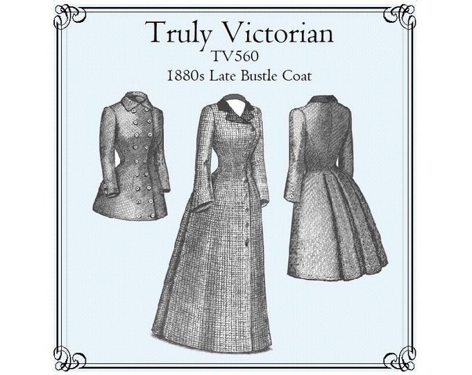 Victorian Bustle Jacket Pattern PDF 1880s-1890s - DIY Sewing ...