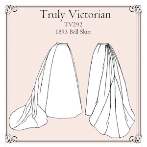 1893 Bell Skirt Sewing Pattern: Truly Victorian TV292 (digital PDF) - Etsy