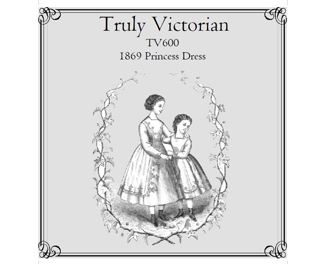 1869 Princess Dress for Girls Sewing Pattern: Truly Victorian TV600 ...