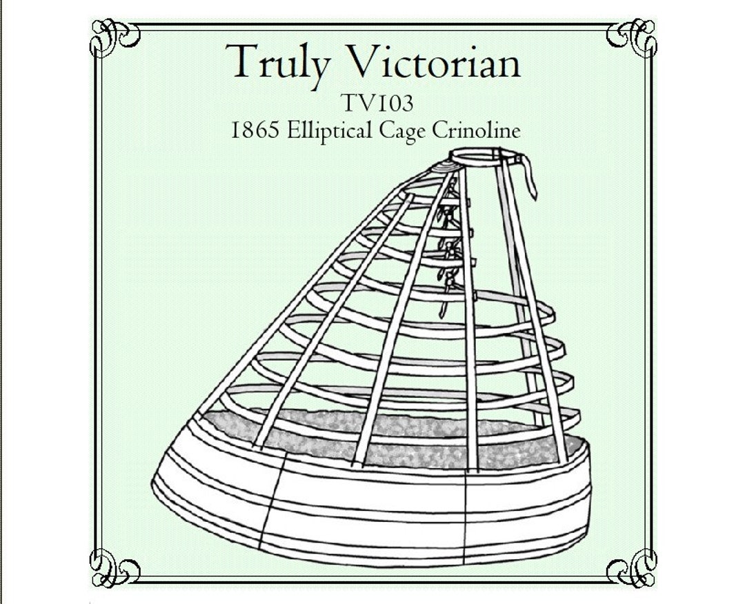 E-pattern TV103 – 1865 Elliptical Cage Crinoline Truly Victorian One ...