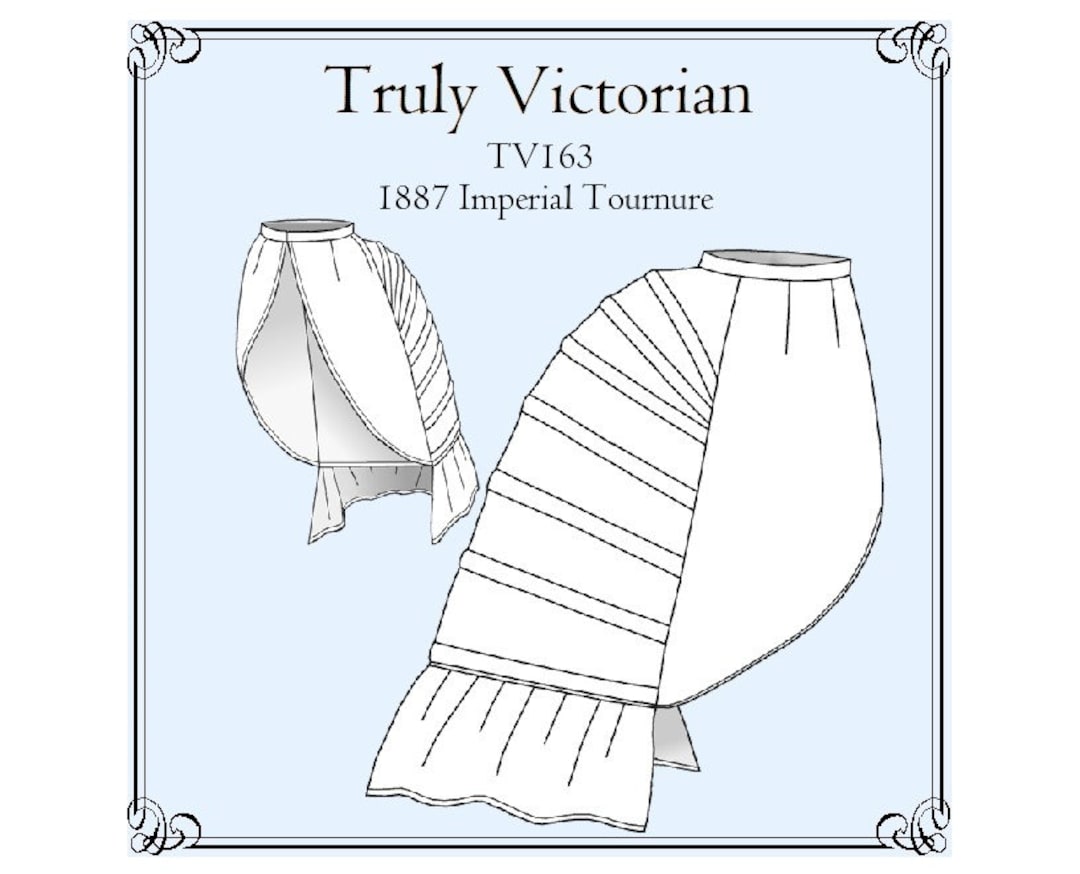 1887 Imperial Tournure Bustle Costume: Truly Victorian TV163 (digital ...