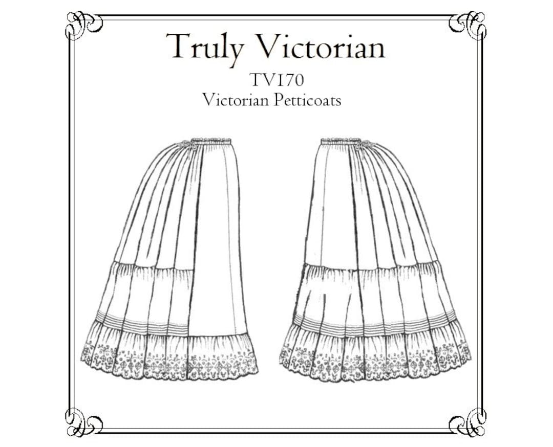 Victorian Petticoats Sewing Pattern: Truly Victorian TV170 (digital PDF) - Etsy