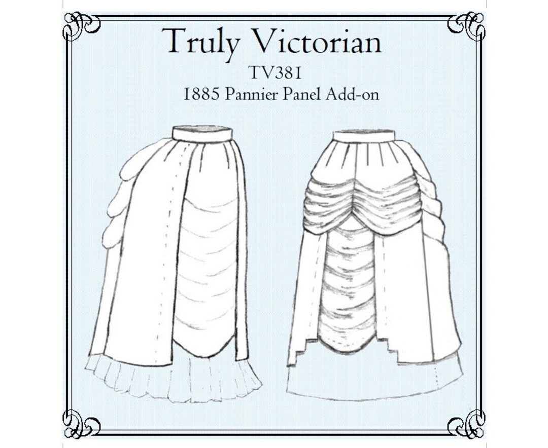 1885 Pannier Panel Sewing Pattern: Truly Victorian TV381 (digital PDF ...