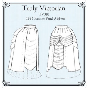 1885 Pannier Panel Sewing Pattern: Truly Victorian TV381 (digital PDF ...
