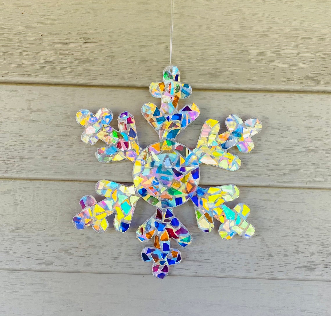 Snowflake.. Snowflake Suncatcher.. Blingthingzbylori.. Yard Art.. Snow ...