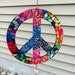 Peace Sign Wind Chime .. Blingthingzbylori.. Whirligigs Wind Spinner ...