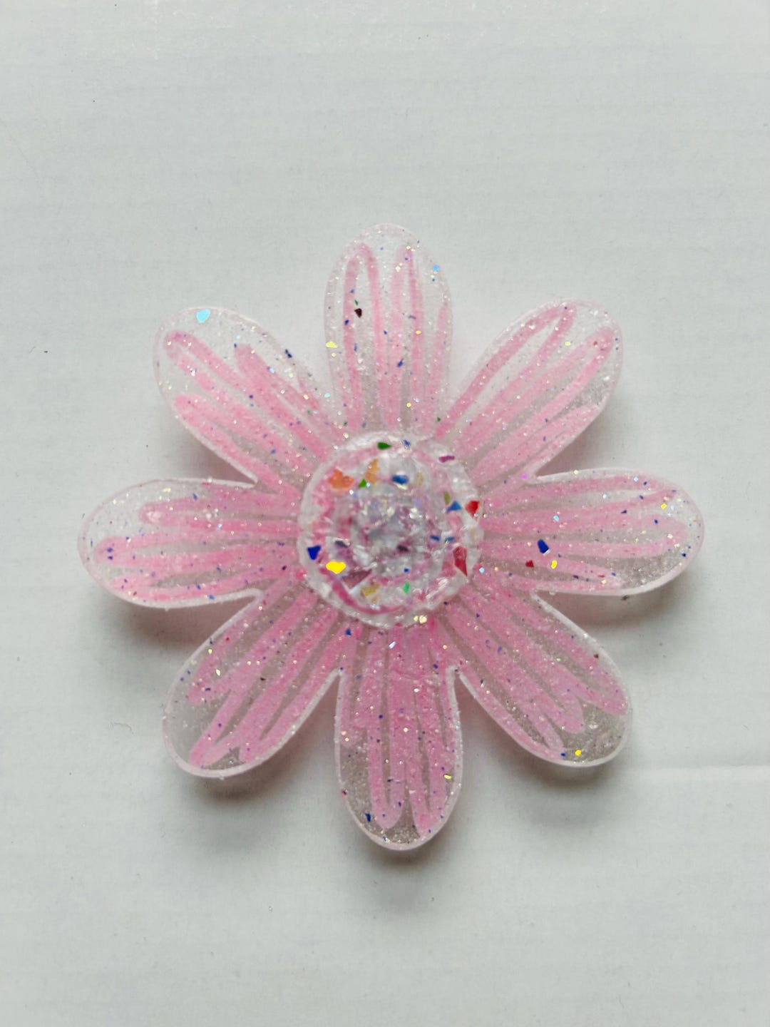 Flower Magnets .. Blingthingzbylori.. Pink Flower Magnets ...