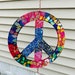 Peace Sign Wind Chime .. Blingthingzbylori.. Whirligigs Wind Spinner ...