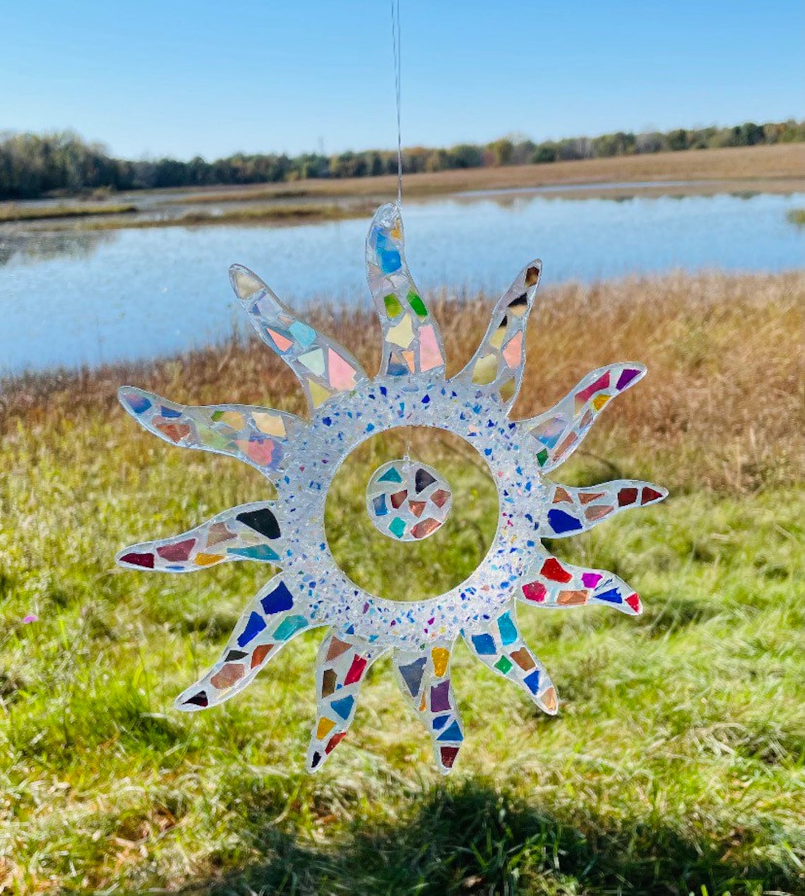 Rainbow Sun Suncatcher.. Blingthingzbylori.. Suncatcher.. Yard - Etsy