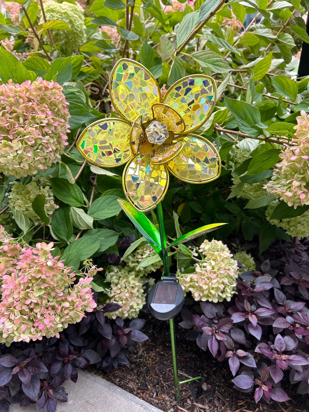 Flower .. Solar Light .. Flower Solar Light .. Blingthingzbylori ...