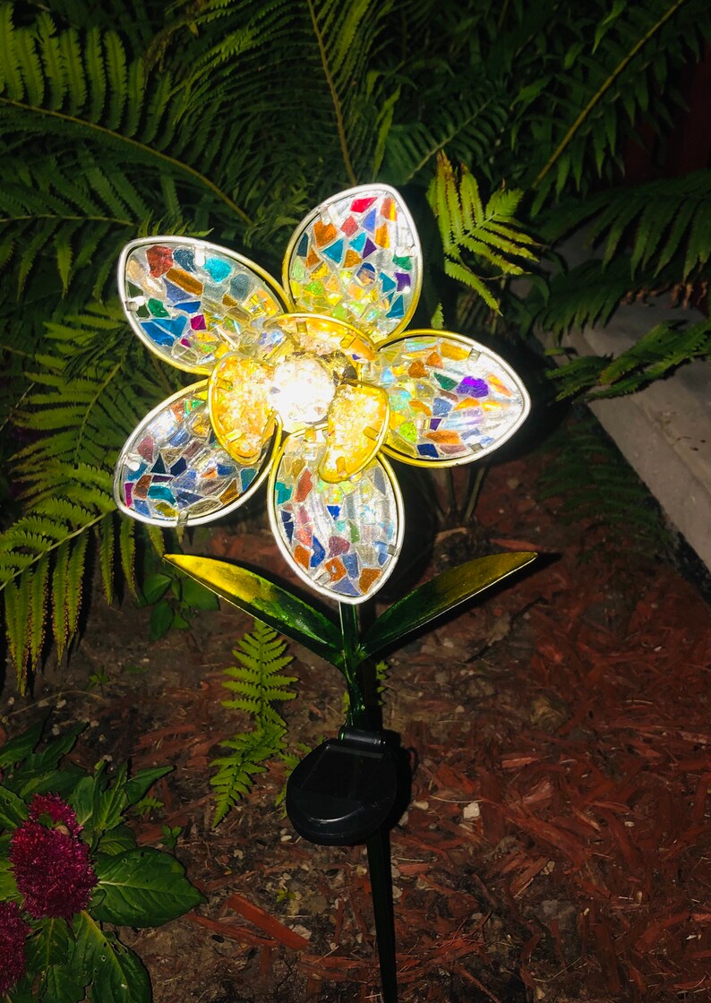 Flower .. Solar Light .. Flower Solar Light .. | Etsy