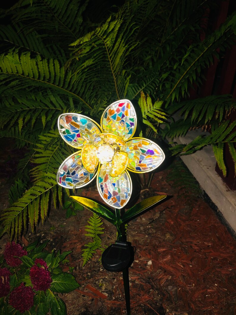 Flower .. Solar Light .. Flower Solar Light .. | Etsy