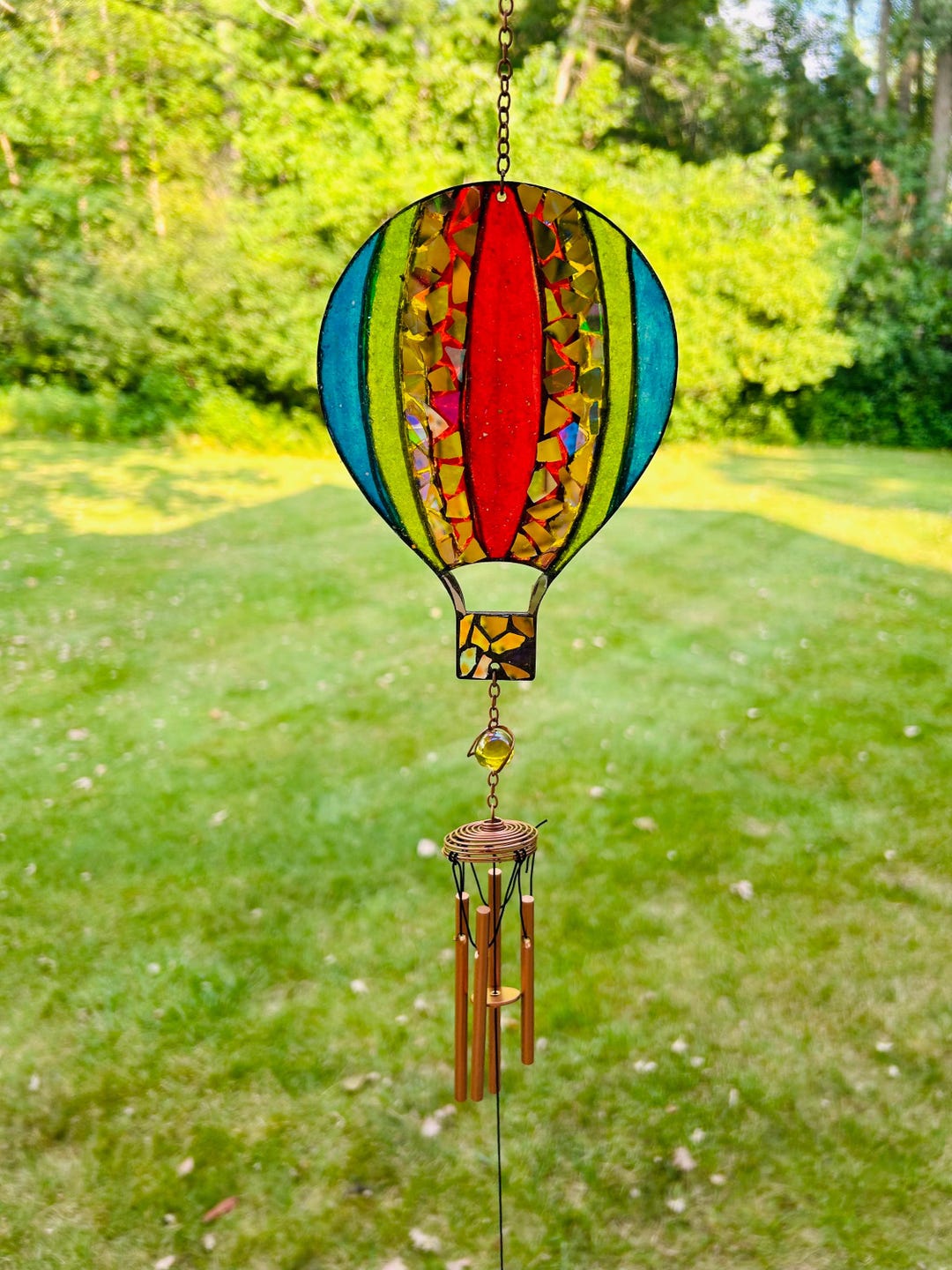 Hot Air Balloon .. Blingthingzbylori .. Hot Air Balloon Wind Chime ...