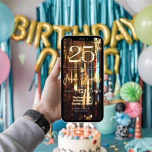 Animated Birthday Party Invitation: Editable Video Template (digital ...