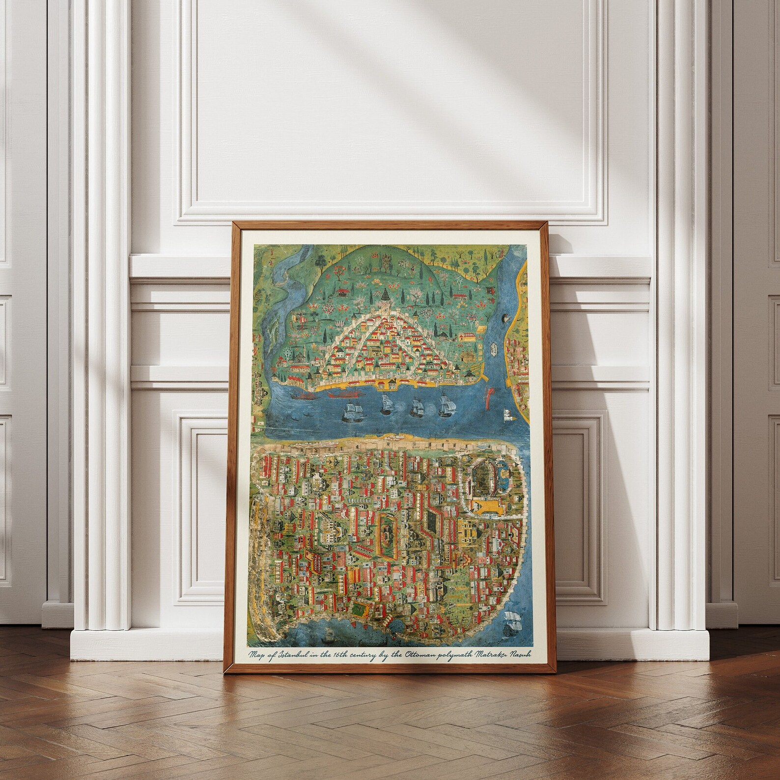 16th Century Istanbul Map Canvas Matrakçı Nasuh's Historic Ottoman Art ...