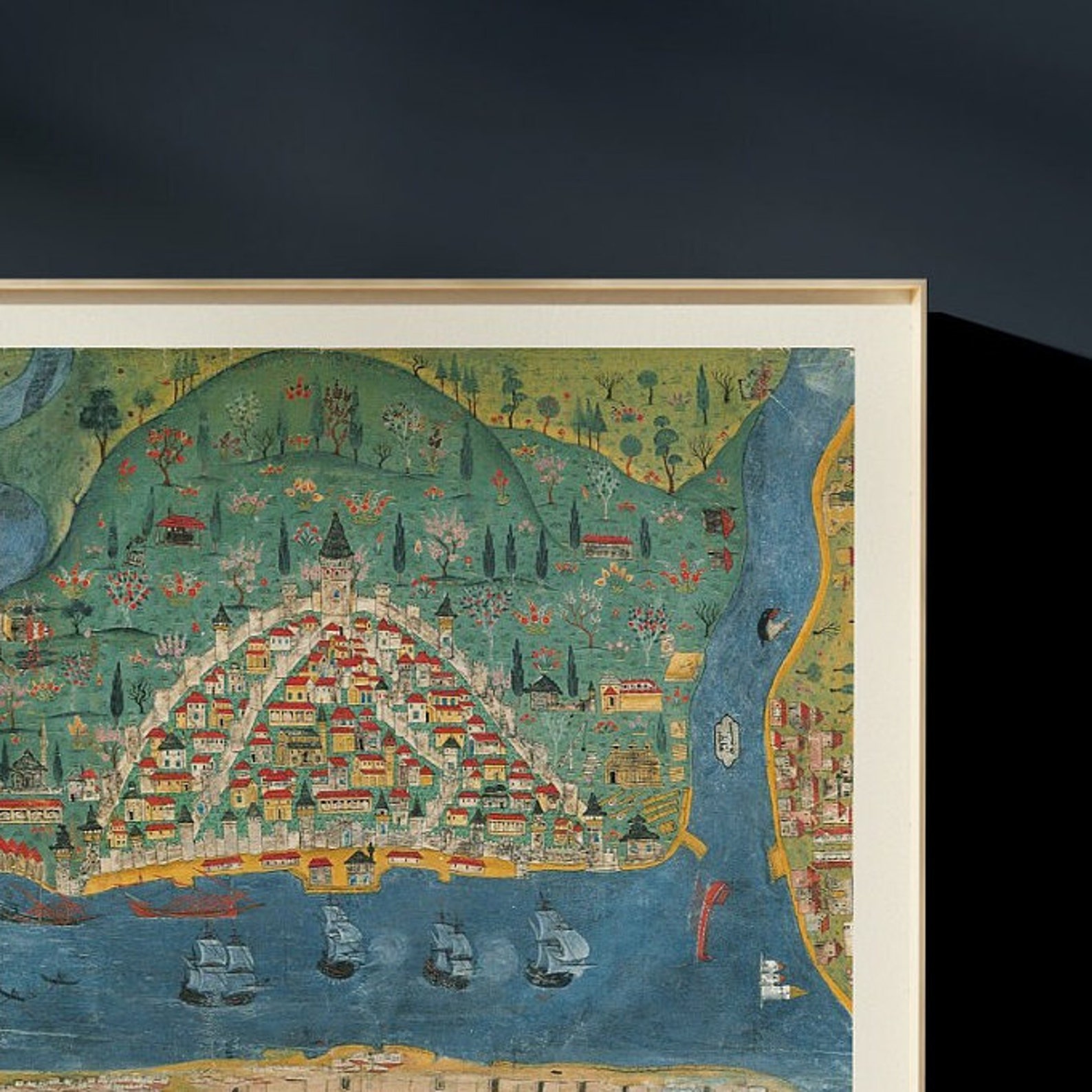 16th Century Istanbul Map Canvas Matrakçı Nasuh's Historic Ottoman Art ...