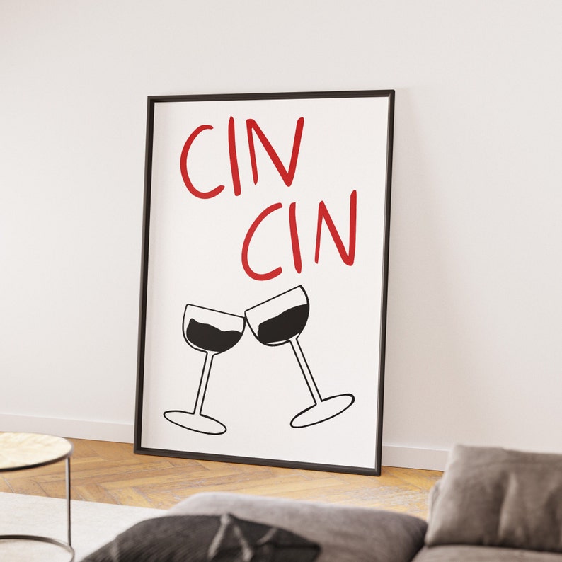 CIN CIN Canvas Elegant Celebration Art for Dining Area or Bar - Etsy
