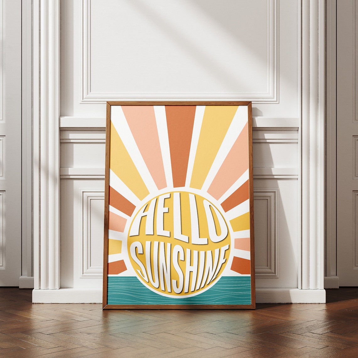 Hello Sunshine Wall Art Summer Digital Print Bright and Cheerful Decor ...