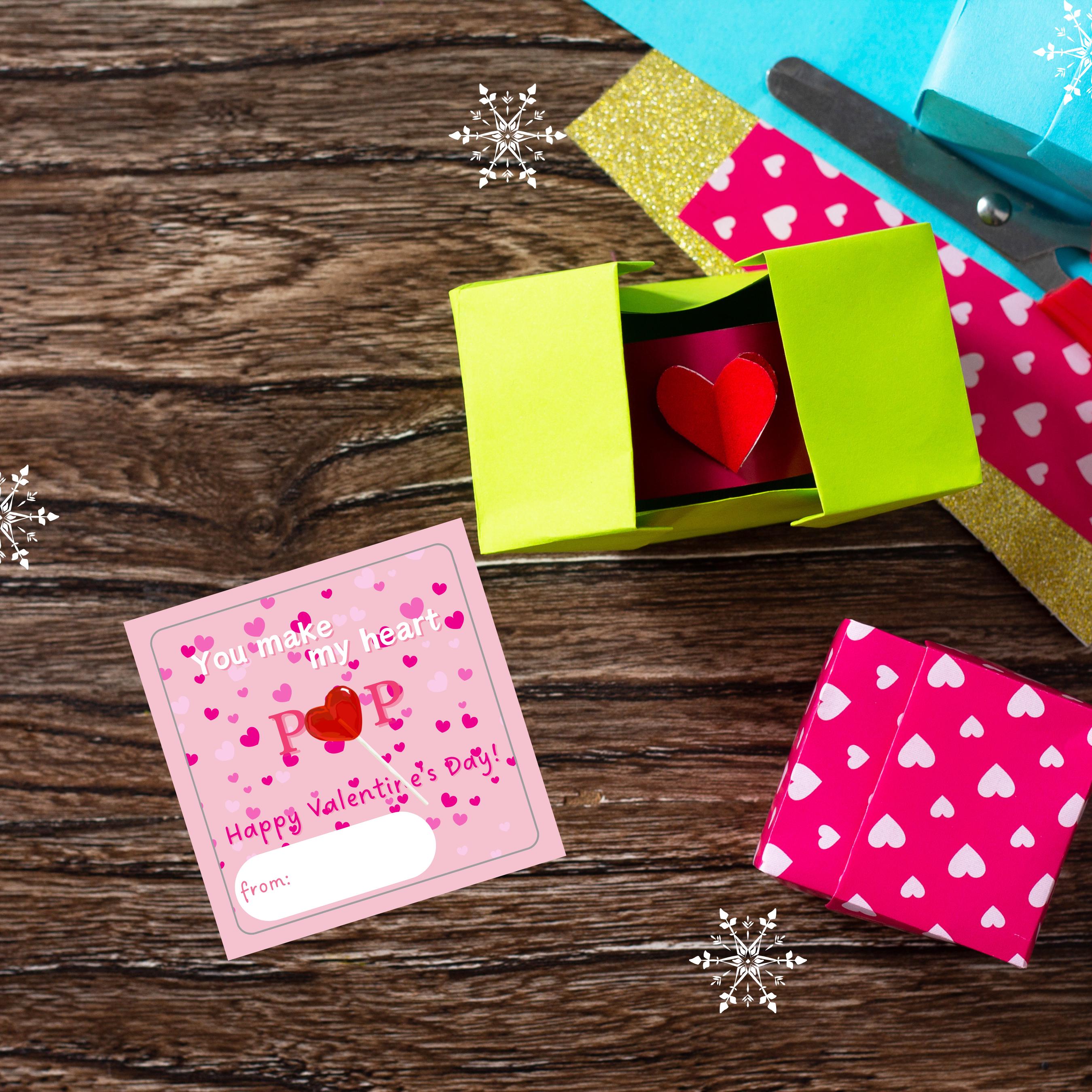 Printable Valentine's Day Cards for School - Etsy