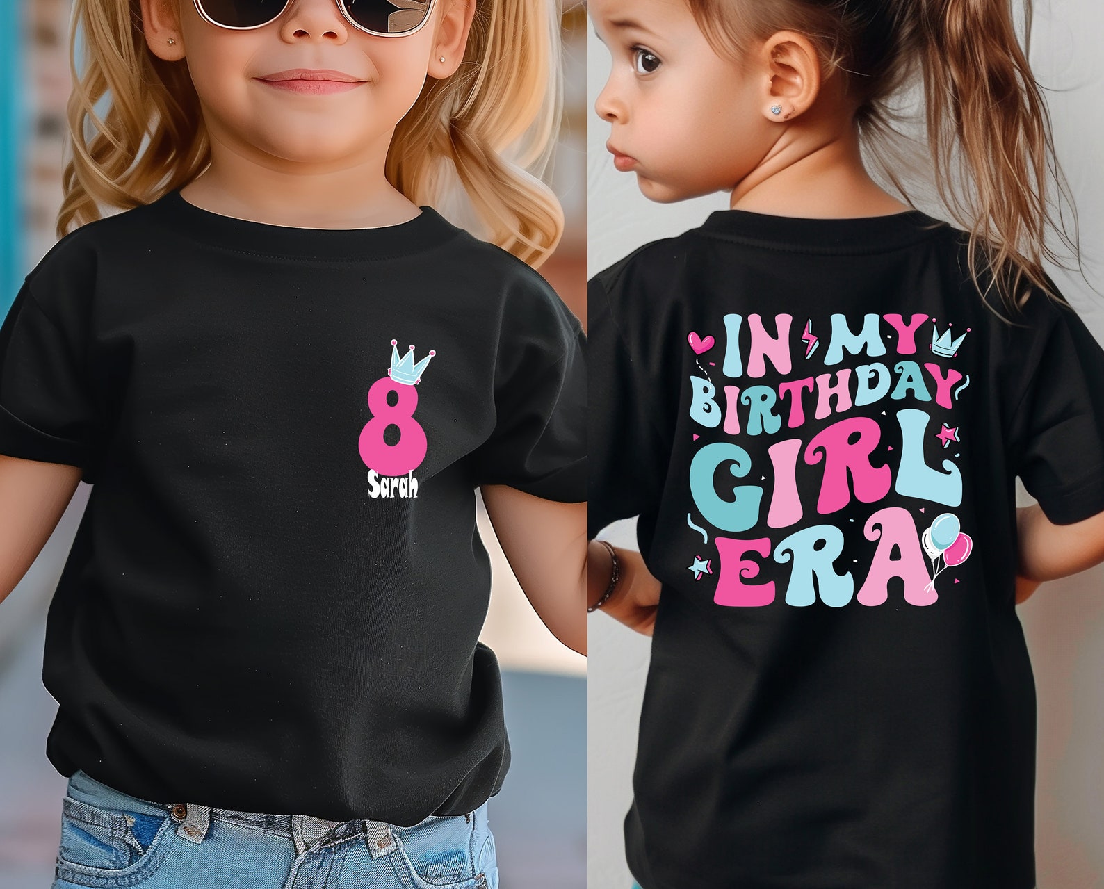 Custom in My Birthday Girl Era Shirt, Custom Birthday Girl Shirt, Kids ...