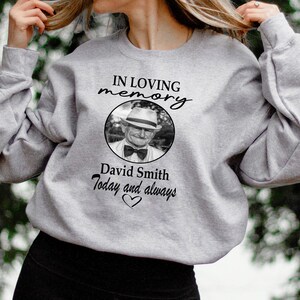 In Loving Memory Sweatshirt, Custom Memorial Sweater With Photo, Custom ...