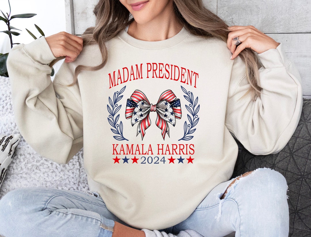 Madam President Kamala Harris 2024 Sweatshirt, Kamala Rally Sweater ...