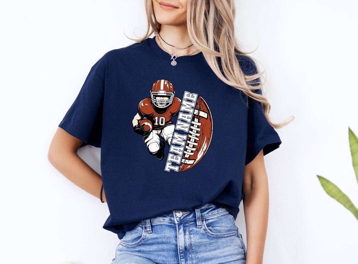 Customized Football Shirt, Your Name Football Tee, Personalized ...
