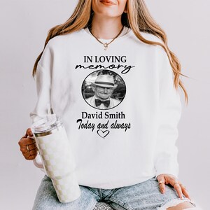 In Loving Memory Sweatshirt, Custom Memorial Sweater With Photo, Custom ...