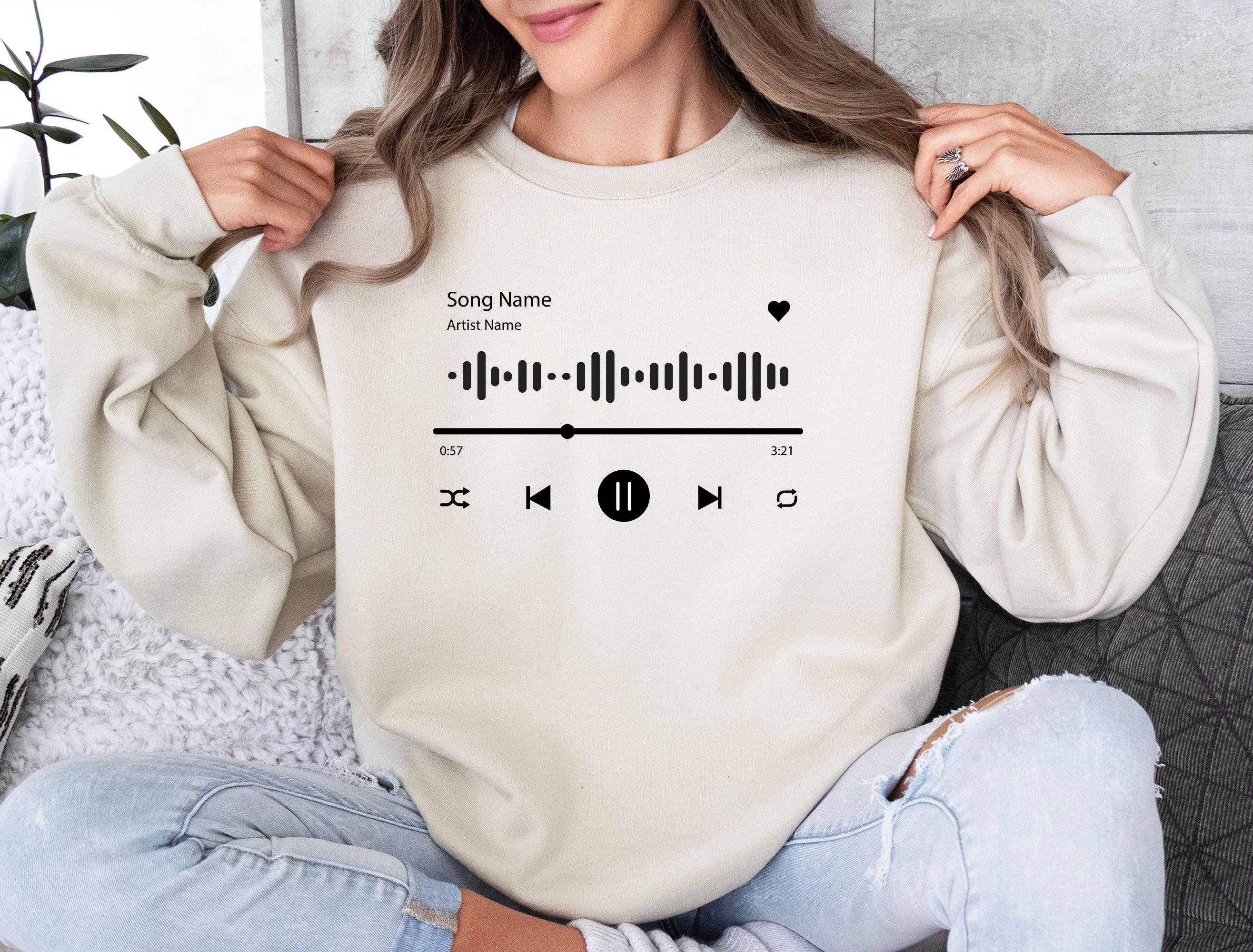 Custom Song Name Sweatshirt, Custom Artist Name Sweater, Favorite Song ...