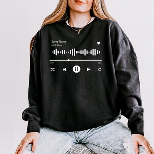 Custom Song Name Sweatshirt, Custom Artist Name Sweater, Favorite Song ...