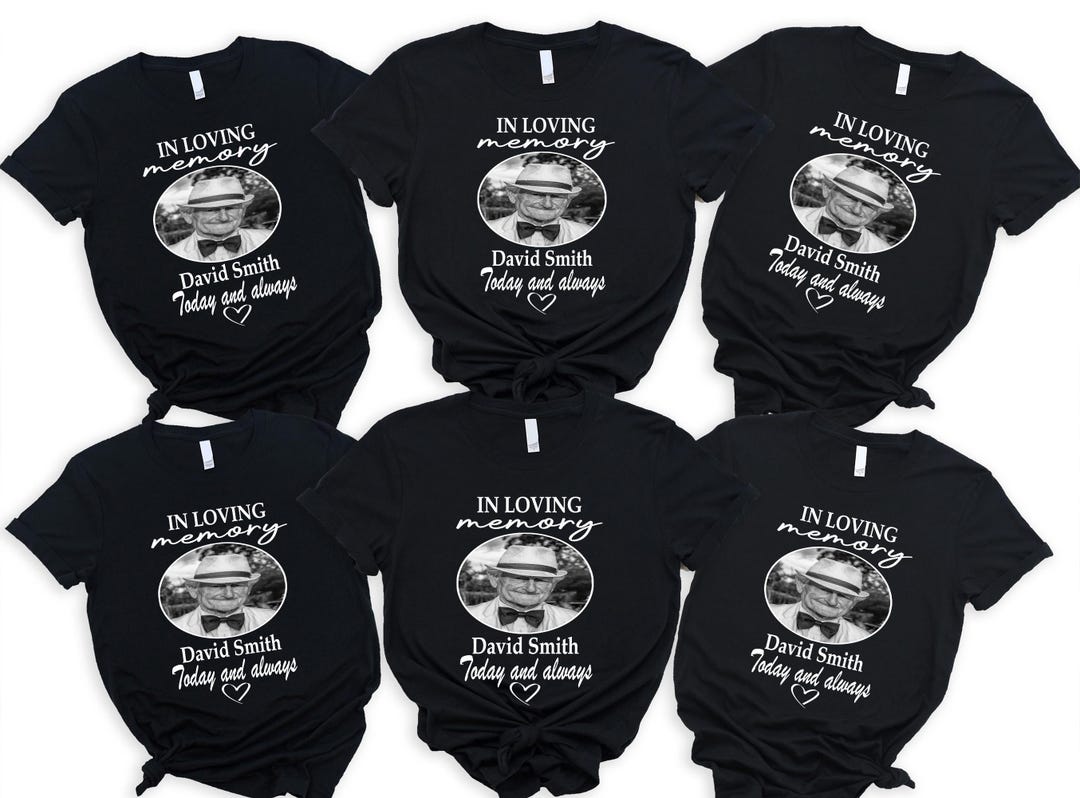 In Loving Memory Shirt, Custom Memorial Shirt With Photo, Remembrance ...
