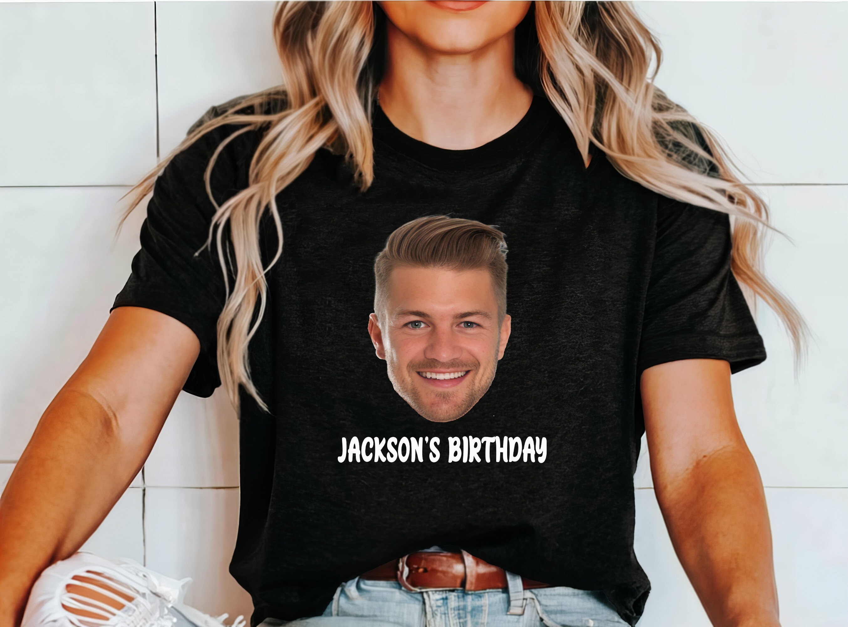 Custom Face Birthday Shirts, Birthday Party Group Tees, Birthday Photo ...