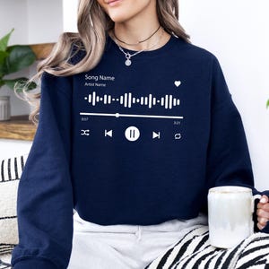 Custom Song Name Sweatshirt, Custom Artist Name Sweater, Favorite Song ...