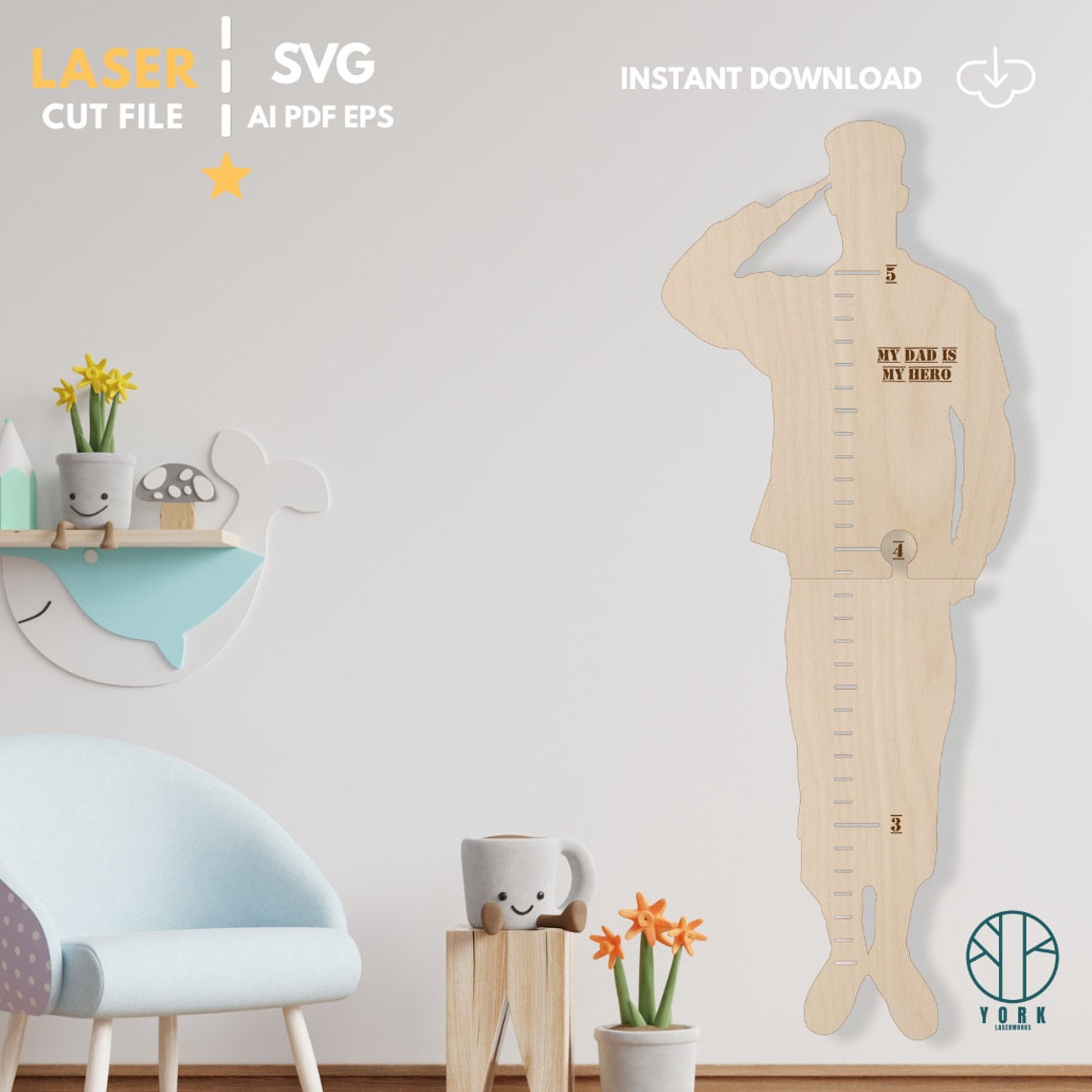 Soldier Growth Chart Laser Cut File - SVG- Vector Image - Etsy