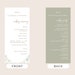 Flower Wedding Program Template Minimalist Wedding Template Editable ...