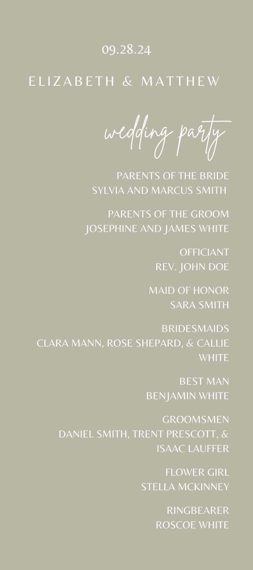 Flower Wedding Program Template Minimalist Wedding Template Editable Wedding Template Wedding ...