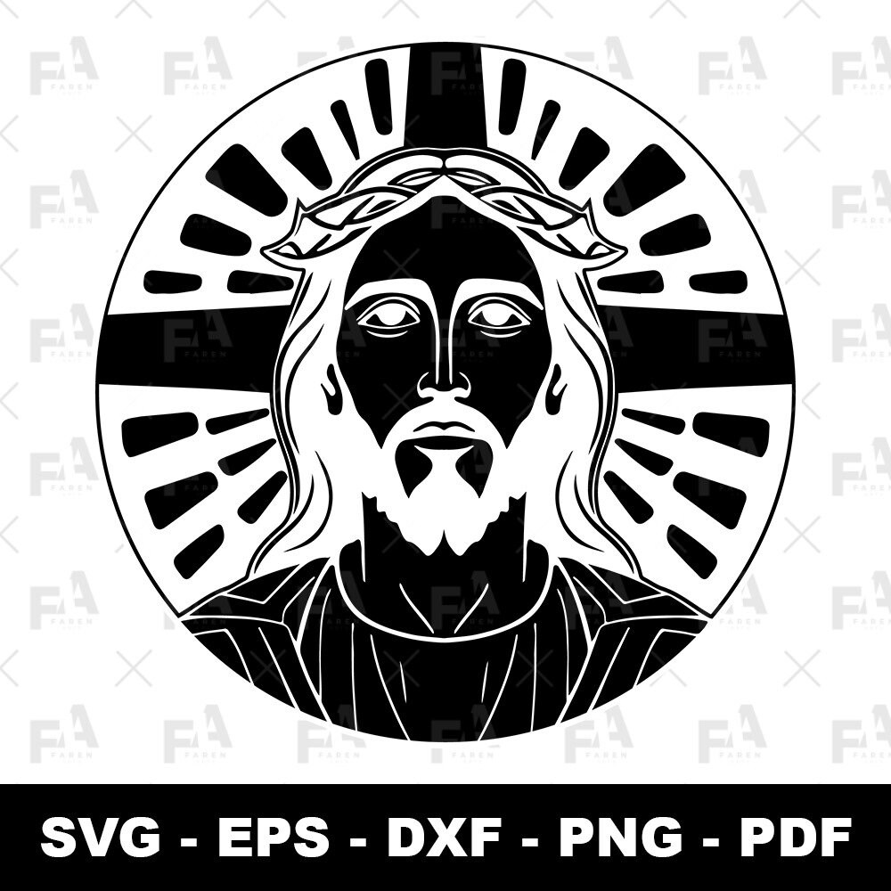 2 Layer Jesus Laser Cut Files jesus File for Laser Cutting. Wall Art ...