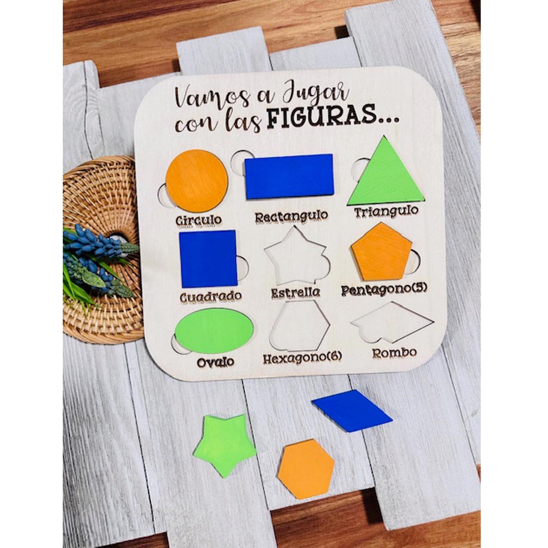 Custom Wooden Shape Puzzle: Sensory Activity for Kids, Personalized ...