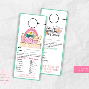 Teacher Appreciation Door Hangers | Editable Teacher Gift | Teacher ...