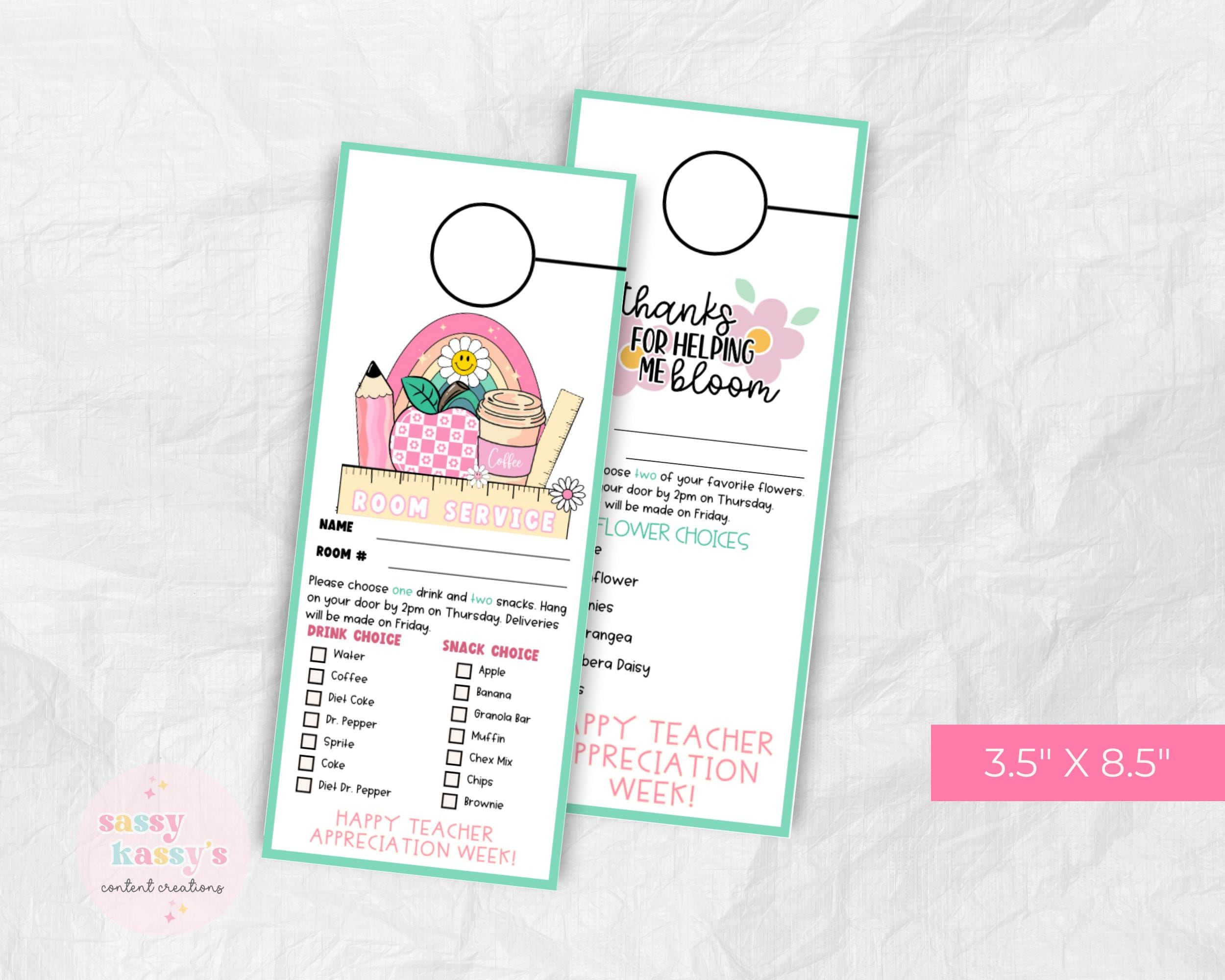 Editable Teacher Appreciation Door Hangers | Classroom Gift (instant ...